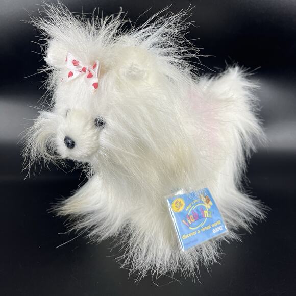 GANZ | Dining | Vintage Ganz Webkinz Plush Toy White Pink Yorkie Hm70 W ...